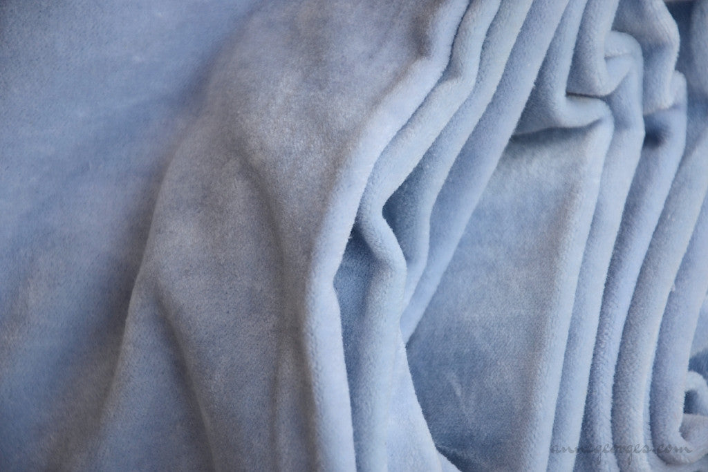 Organic Cotton Velvet Fabric - VINTAGE MEMORIES ( Powder Blue ...
