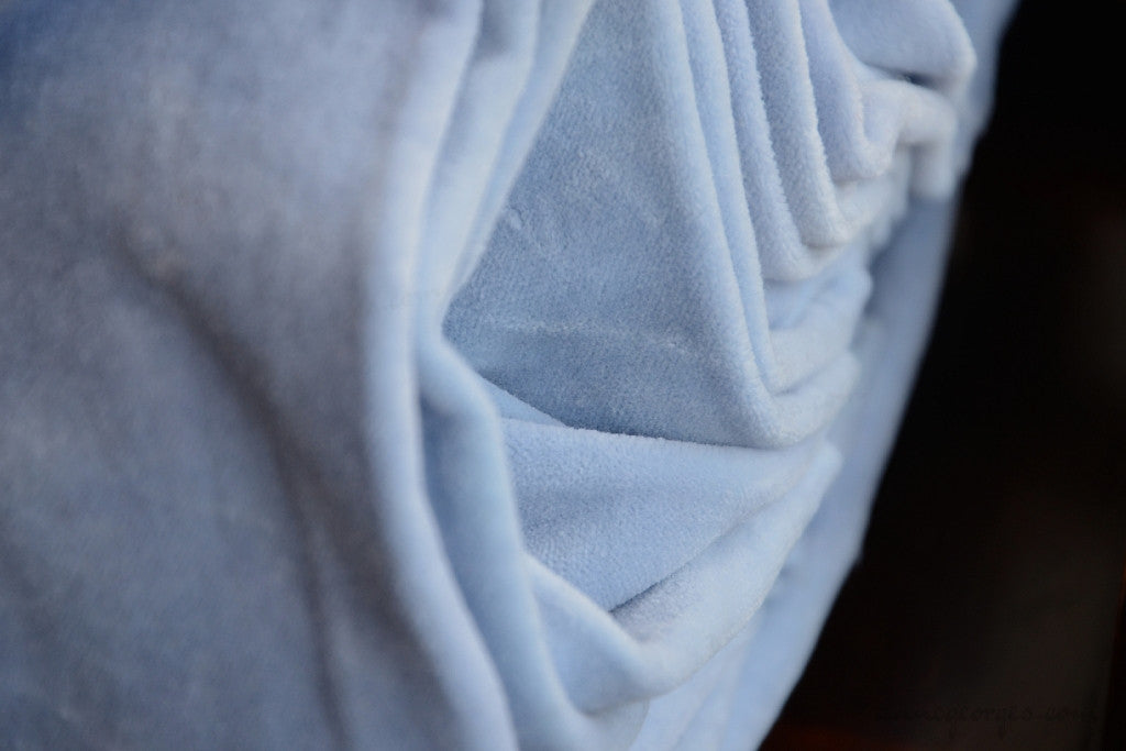 Organic Cotton Velvet Fabric - VINTAGE MEMORIES ( Powder Blue ...