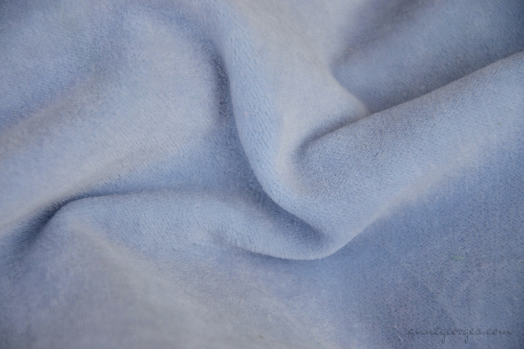 Organic Cotton Velvet Fabric - VINTAGE MEMORIES ( Powder Blue ...